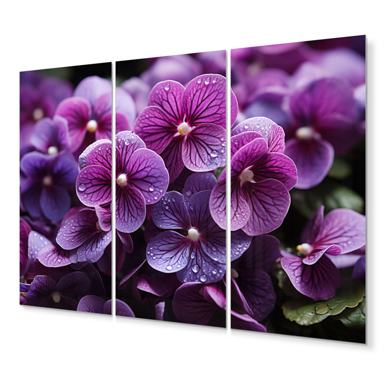 Latitude Run® Vibrant Violets Field Photo II - Floral Metal Wall Art Living Room Set - Wayfair ...